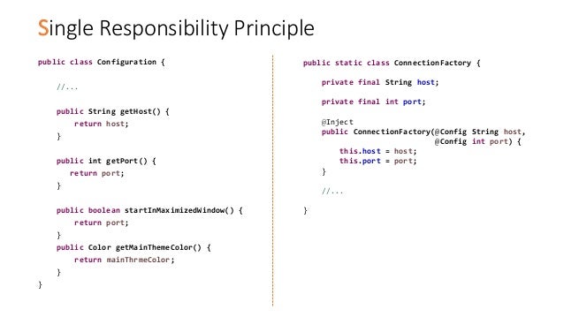 SOLID design principles applied in Java SOLID design principles applied in Java