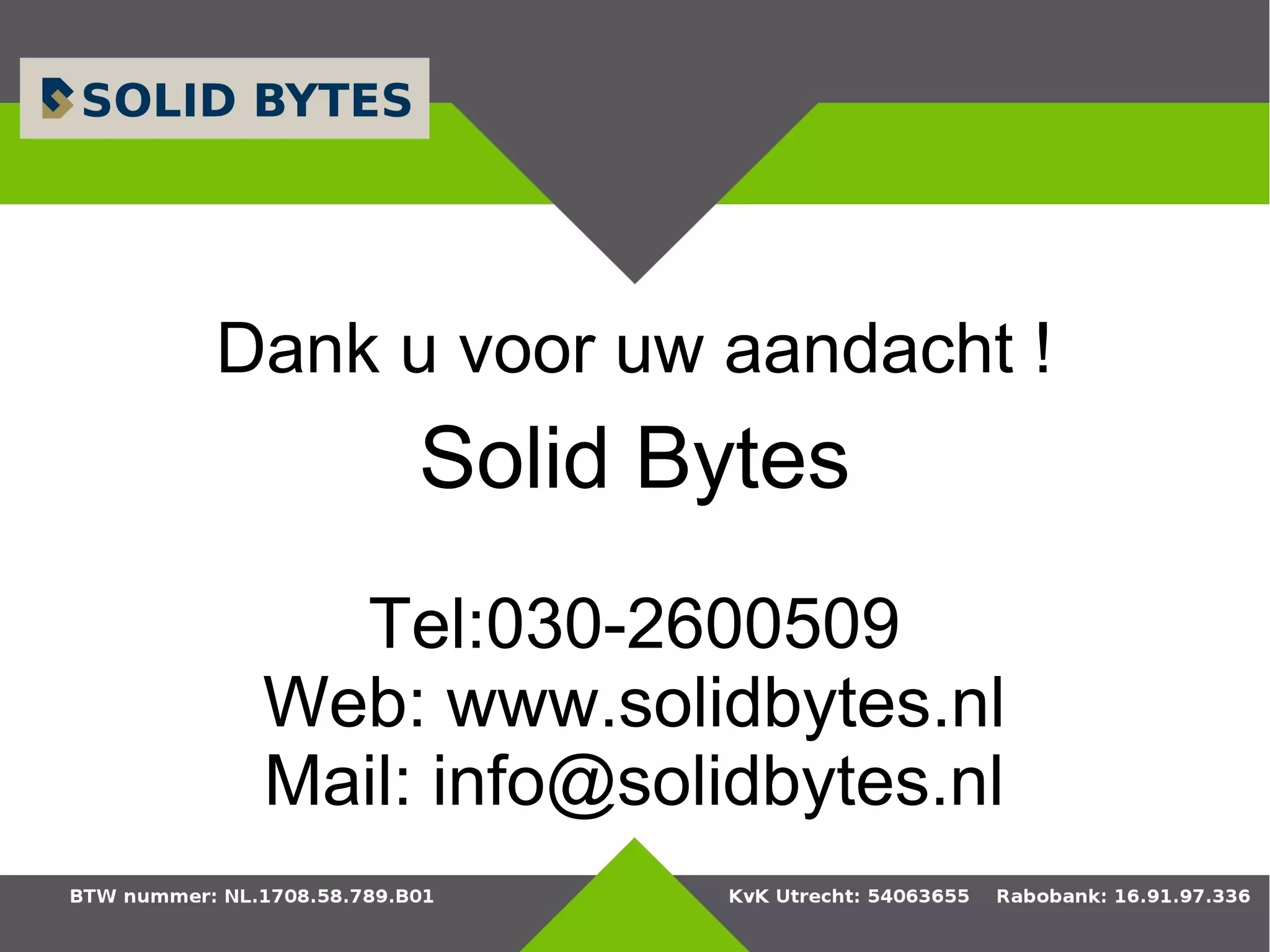 Solid Bytes ICT bedrijfspresentatie | PPT