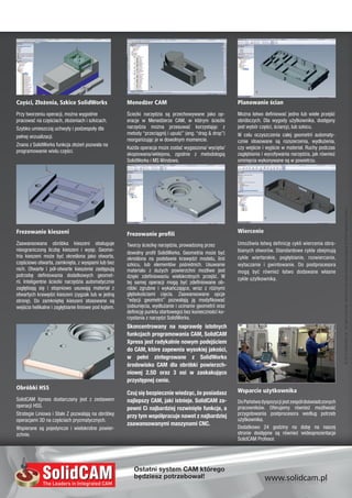 Solidcam xpress - system CAM dla SolidWorks i Inventor | PDF