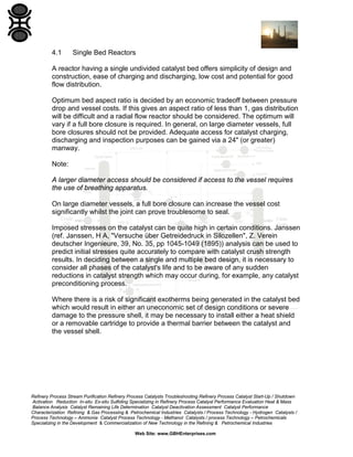 Solid Catalyzed Gas Phase Reactor Selection | PDF