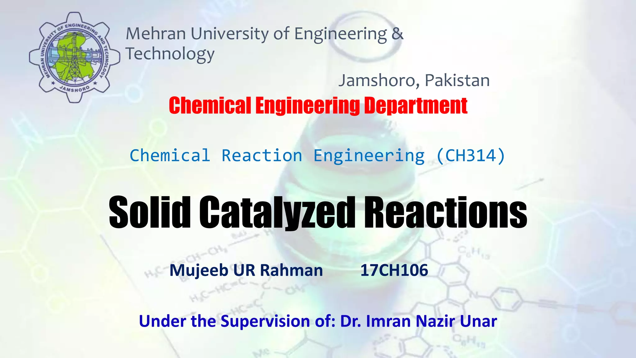 Solid Catalyzed Reactions | PPTX