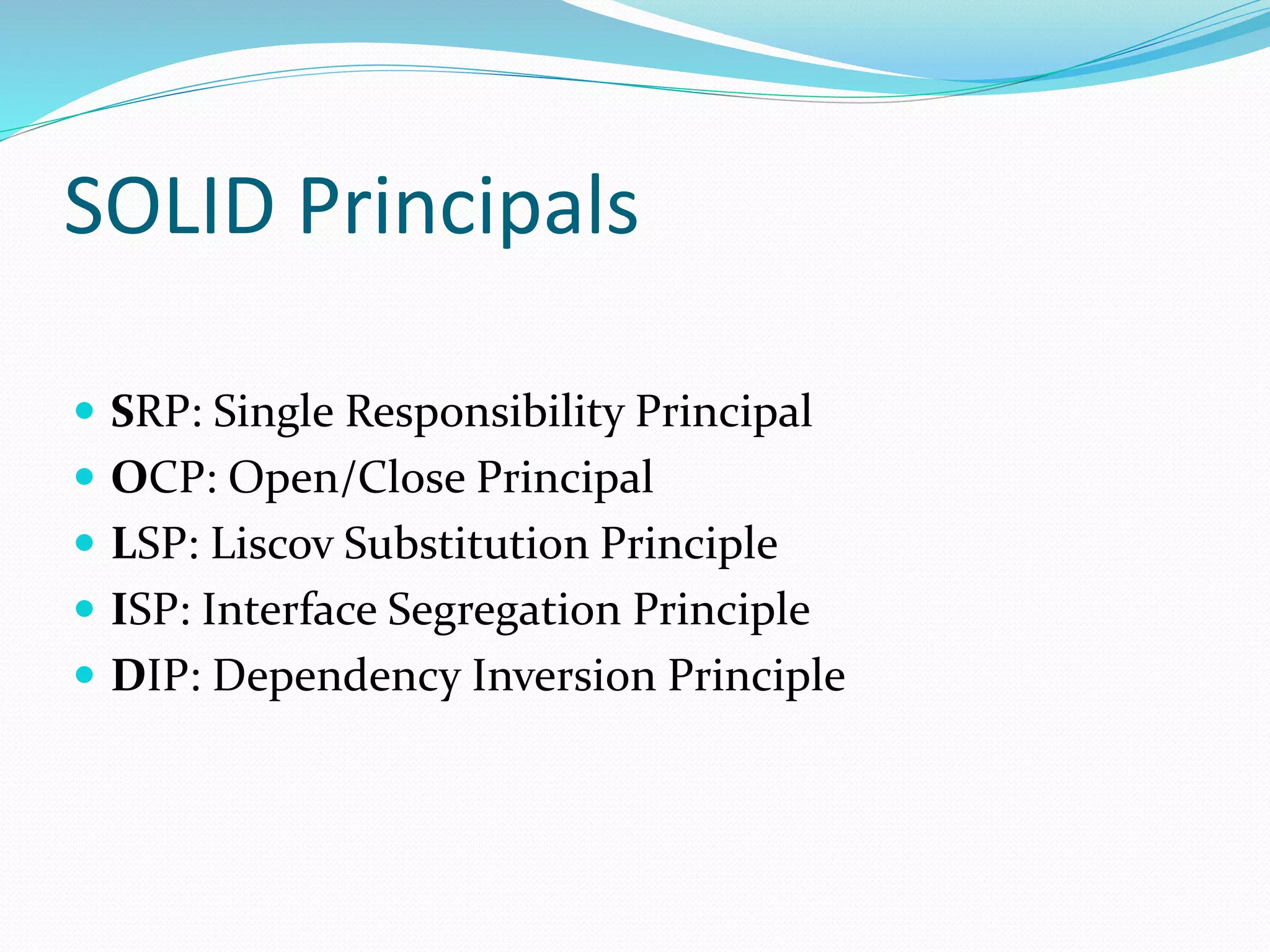 Clean code with SOLID principles | PPTX