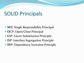 Clean code with SOLID principles | PPTX
