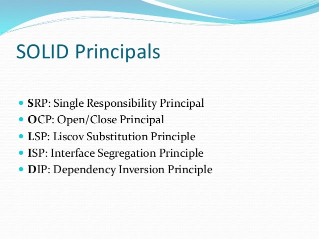 Clean code with SOLID principles