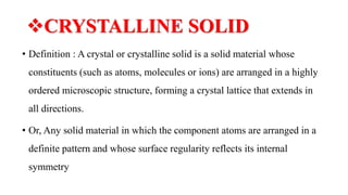 Crystalline Solids