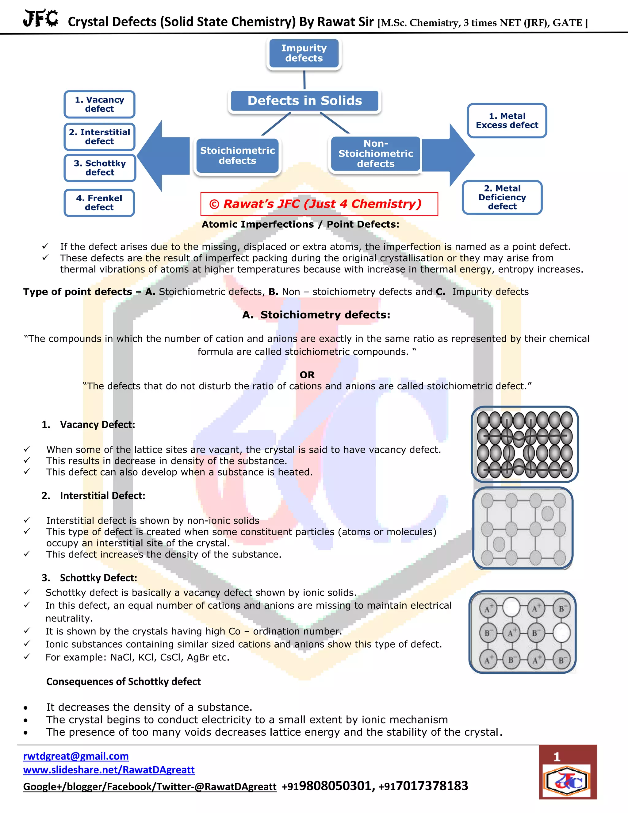 Crystal defects by jfc (solid state) | PDF