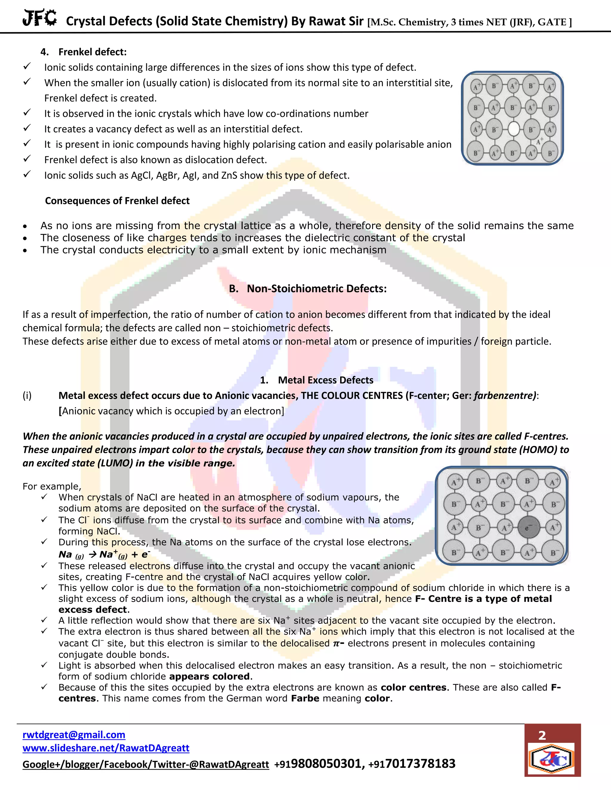 Crystal defects by jfc (solid state) | PDF