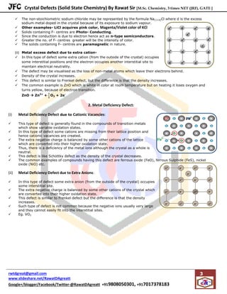 Solid State Chemistry Defects