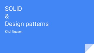 SOLID & Design Patterns | PPT