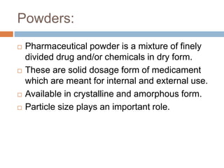 Solid dosage forms | PPTX