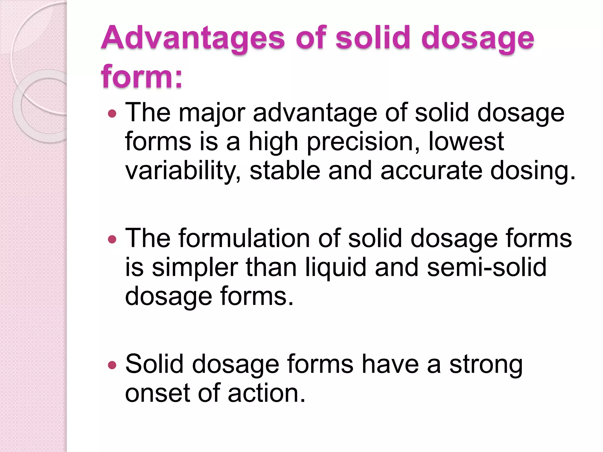 Solid dosage forms ppt | PPTX