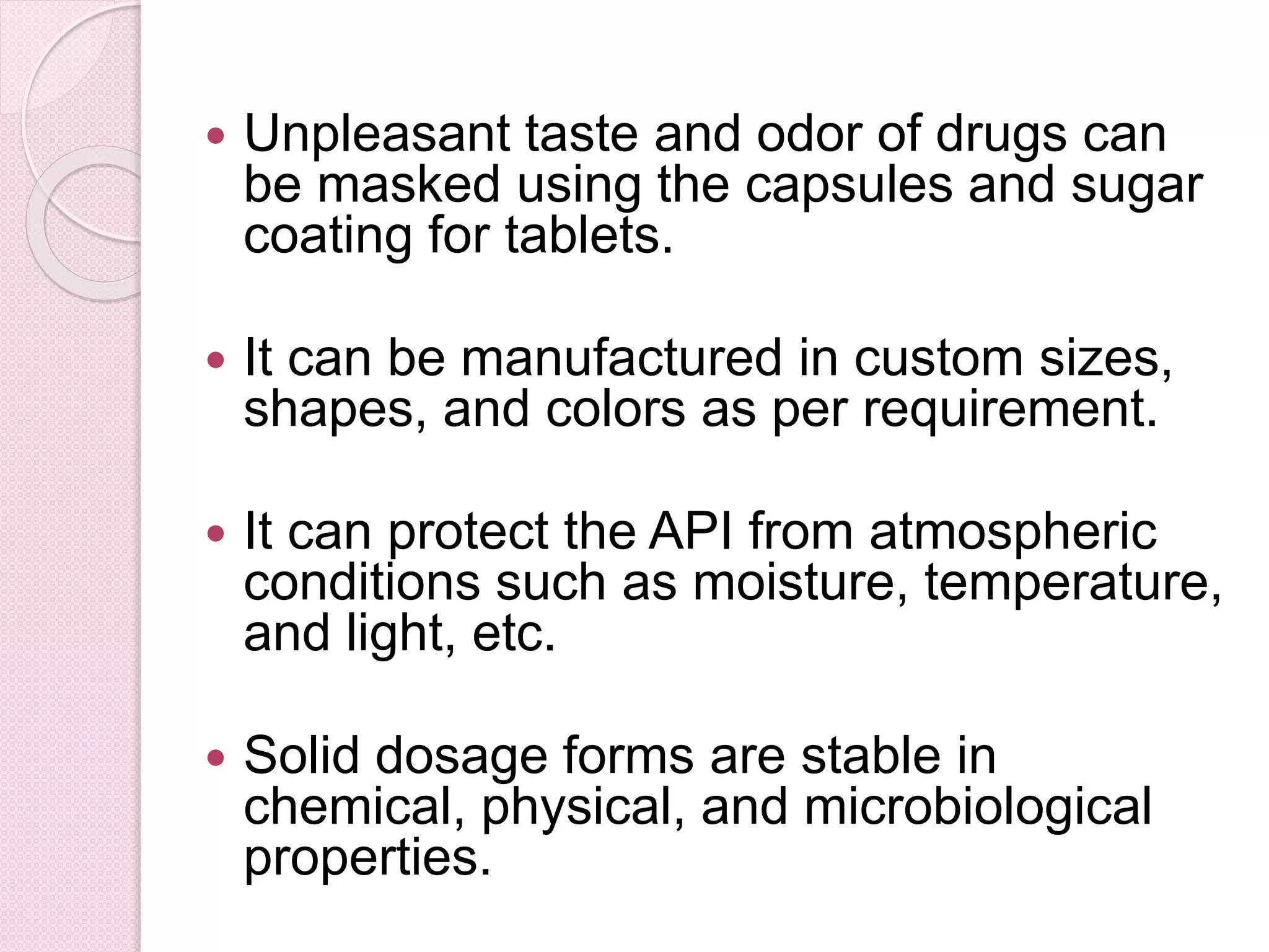 Solid dosage forms ppt | PPTX