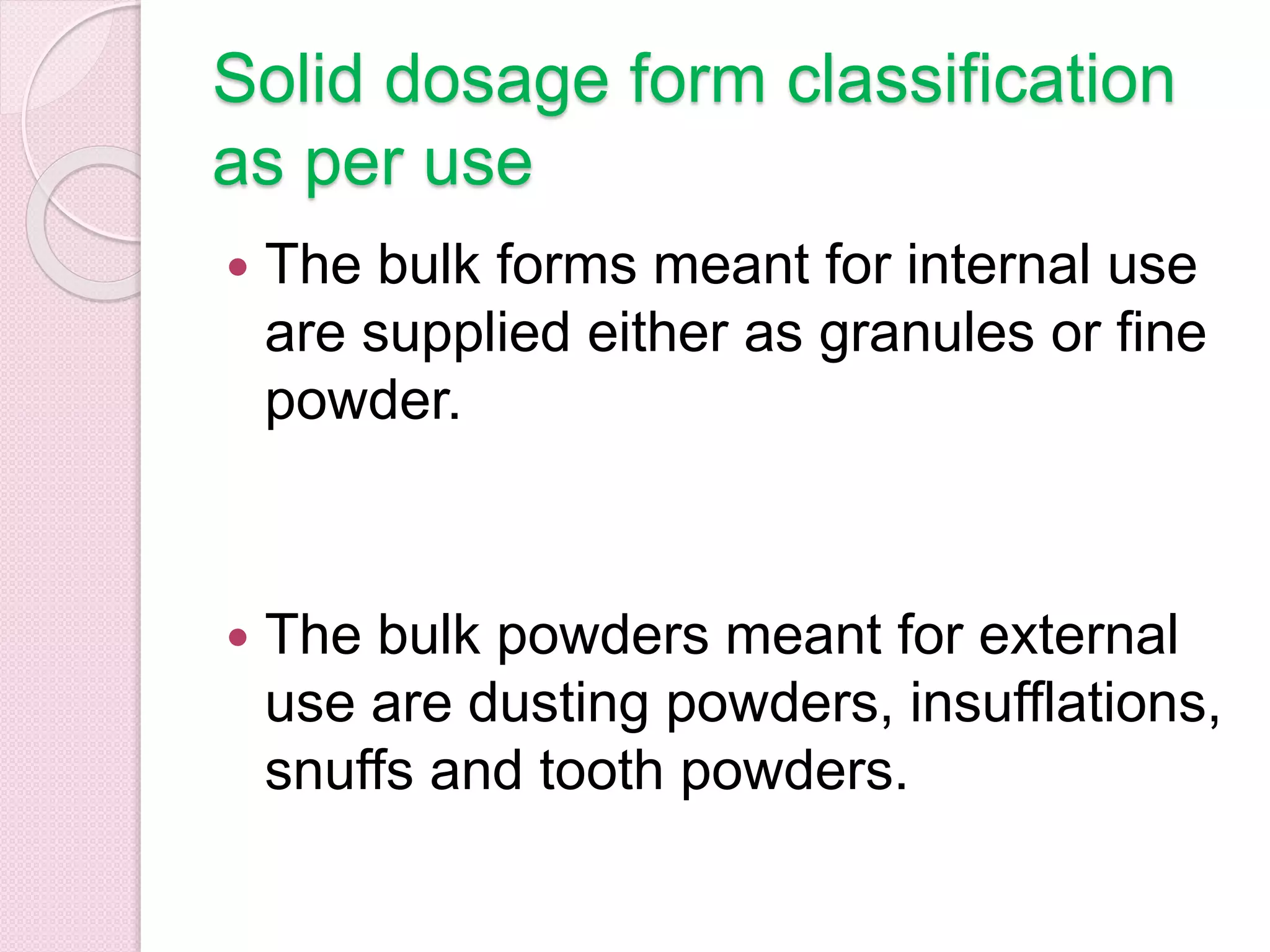 Solid dosage forms ppt | PPTX