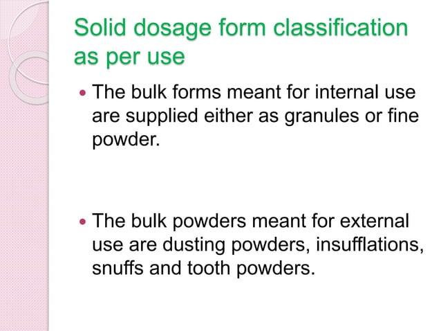 Solid dosage forms ppt | PPTX | Oral care | Personal Care