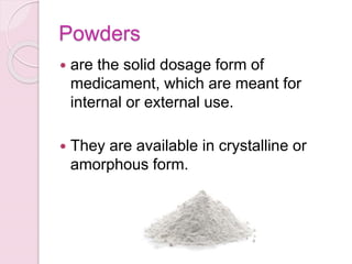 Solid dosage forms ppt | PPTX