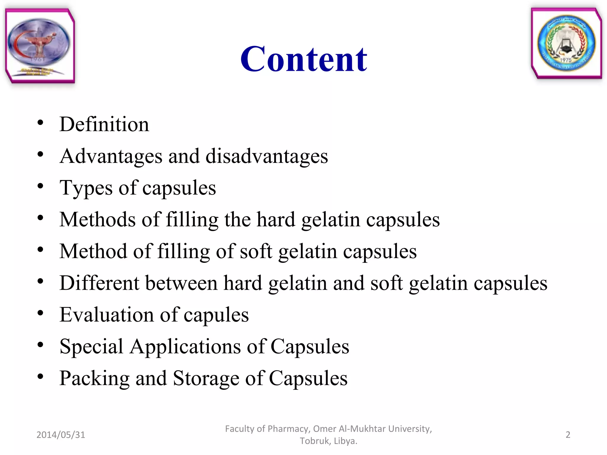 Solid dosage forms (capsules) | PPT