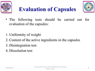 Solid dosage forms (capsules) | PPT
