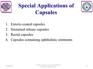 Solid dosage forms (capsules) | PPT