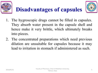 Solid dosage forms (capsules) | PPT