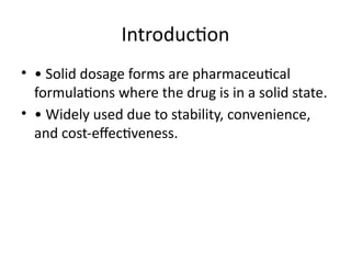 Solid_Dosage_Forms_Presentation tabletss | PPT