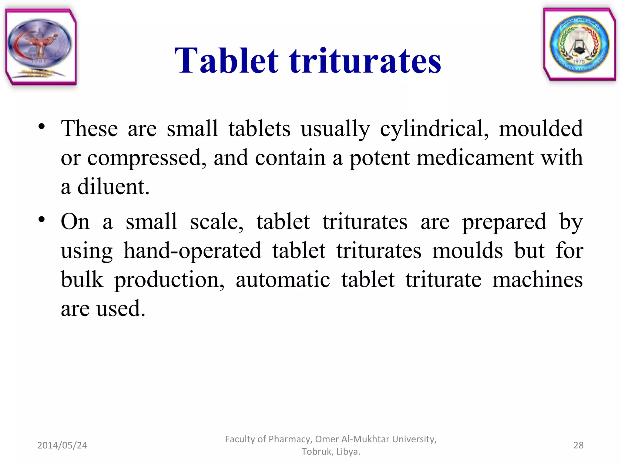 Solid dosage forms (tablets) | PPT