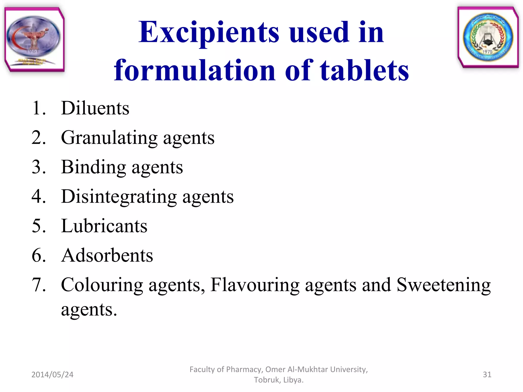Solid dosage forms (tablets) | PPT