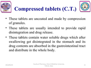 Solid dosage forms (tablets) | PPT