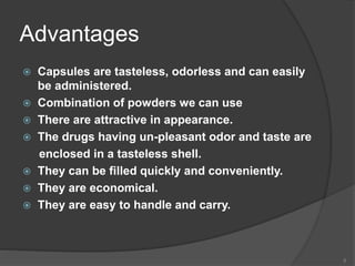 Solid dosages forms ( capsules) | PPTX
