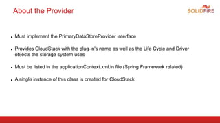 Solid fire cloudstack storage overview - CloudStack European User Group | PPTX