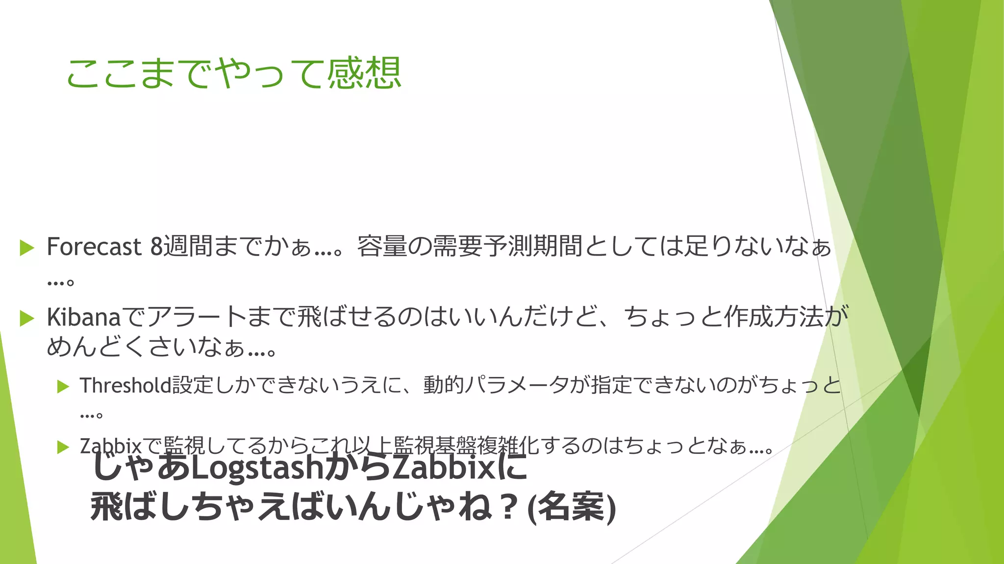 SolidFire を Kibana(ELK Stack)で可視化(需要予測)する | PPTX | Cloud Computing | Internet