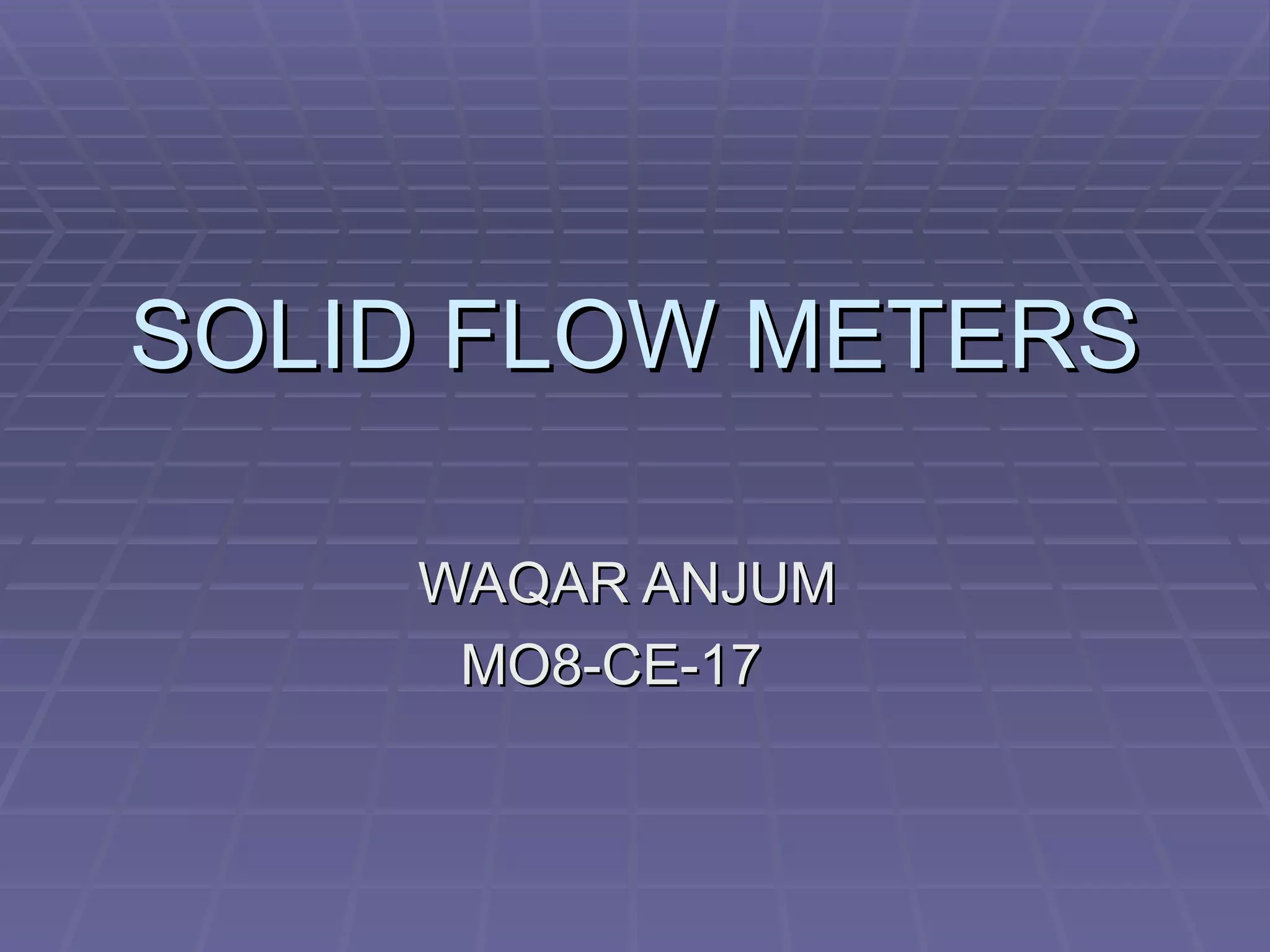 Solid Flow Meters | PPT