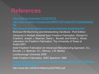 Solid freeform fabrication (sff) | PPTX