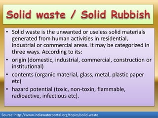 Solid & hazardous waste management | PPTX