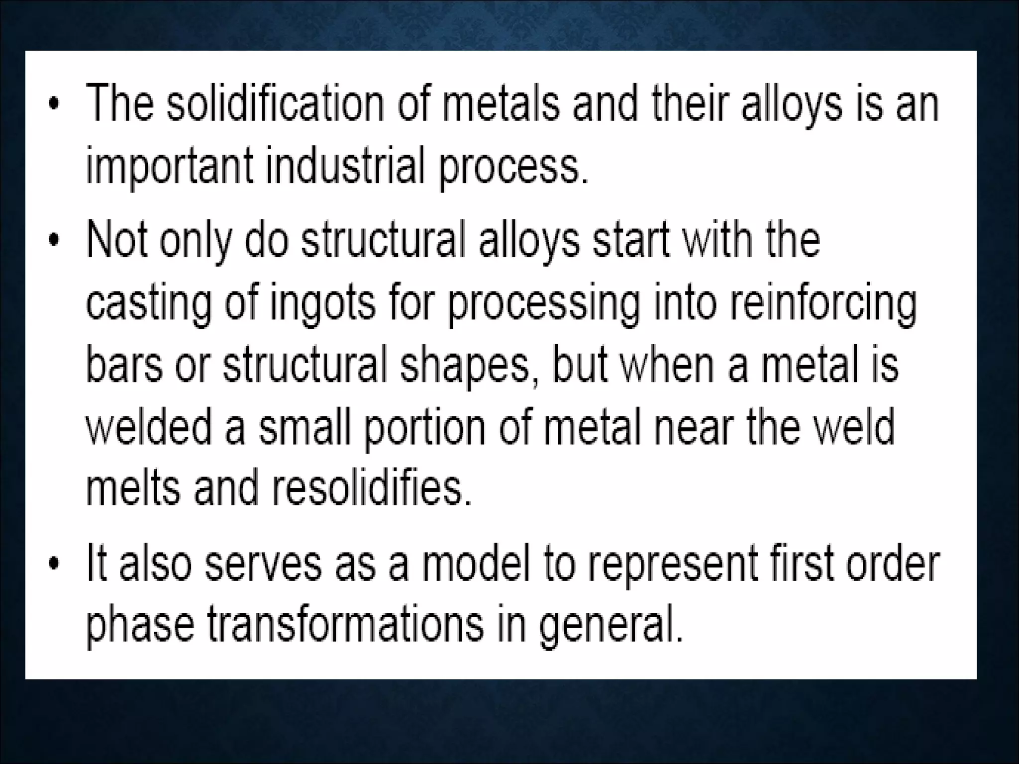Solidification of metals | PPT
