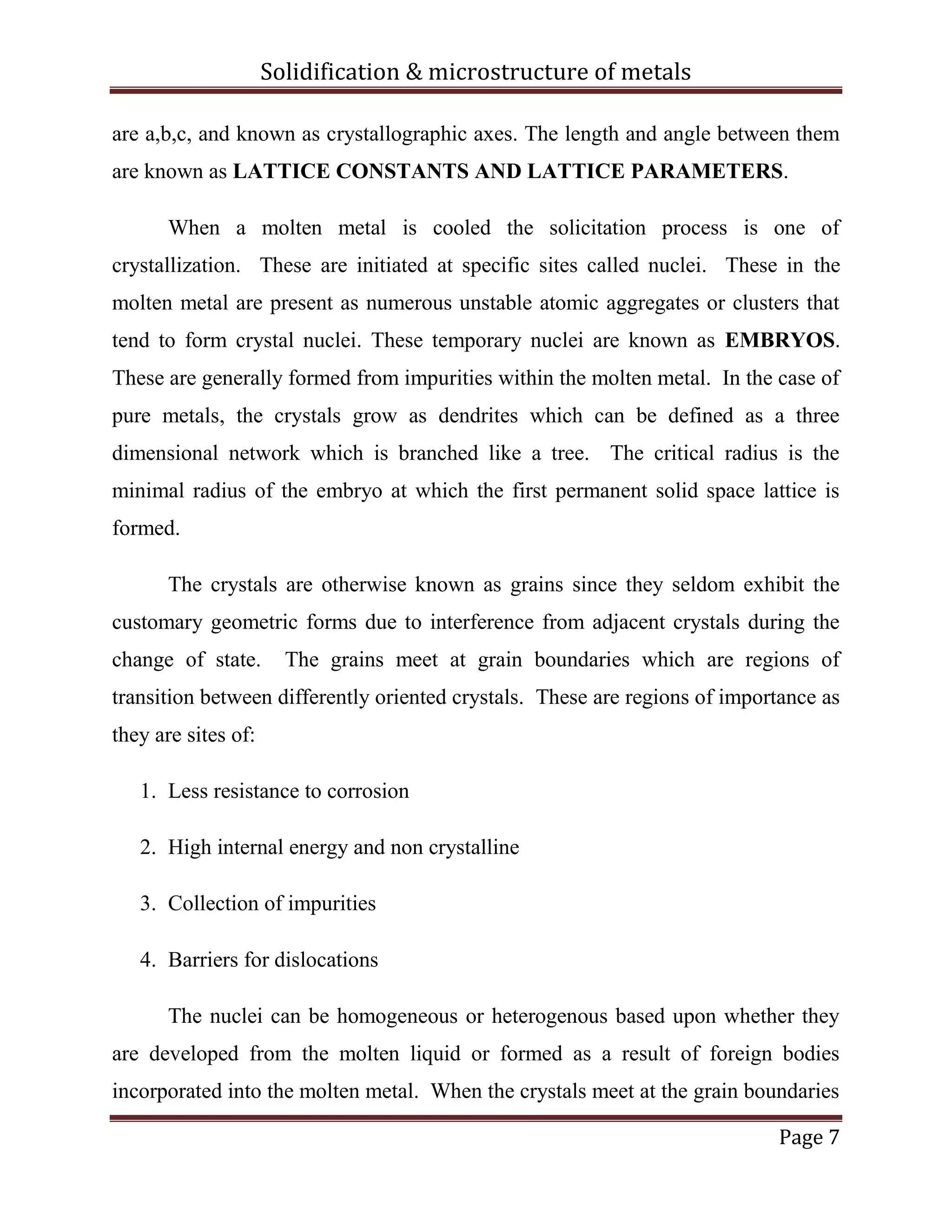 Solidification and microstructure of metals/certified fixed orthodontic courses by Indian dental ...