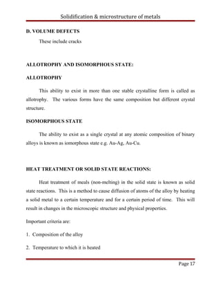 Solidification and microstructure of metals/dental lab technology courses by Indian dental ...