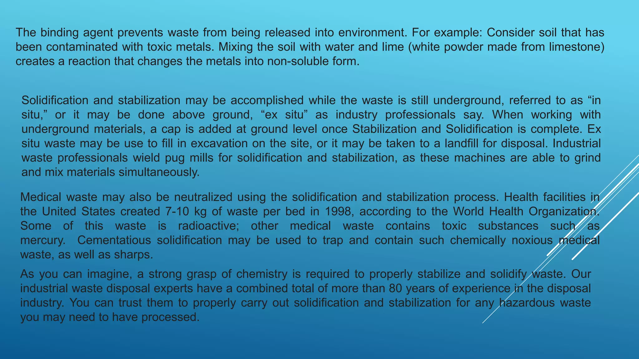 Solidification & Stabilization: A Method of Industrial Waste Disposal | PPT