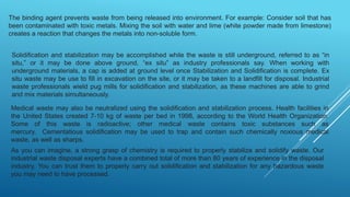 Solidification & Stabilization: A Method of Industrial Waste Disposal | PPT