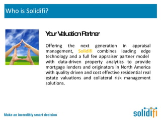 Solidifi Overview | PPT | Real Estate Industry | Industries