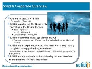 Solidifi Overview | PPT | Real Estate Industry | Industries