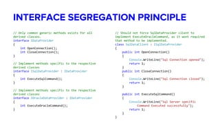 SOLID & IoC Principles | PPTX | Databases | Computer Software and ...