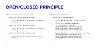 SOLID & IoC Principles | PPTX | Databases | Computer Software and ...