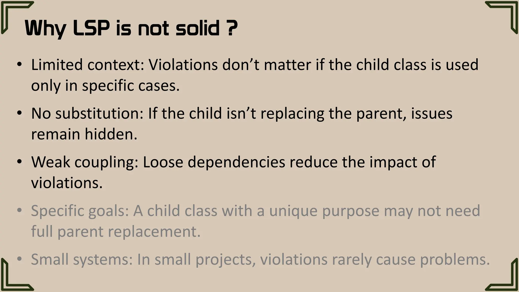 SOLID is not solid! presentation for master level | PDF