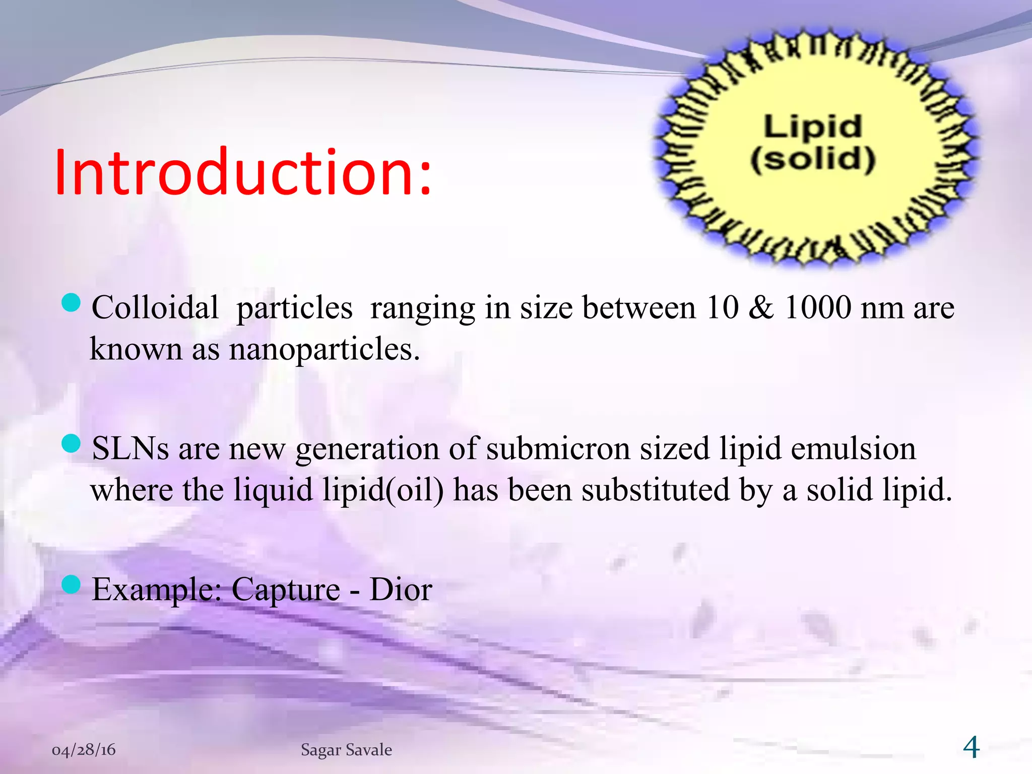 Solid lipid nanoparticle | PPT