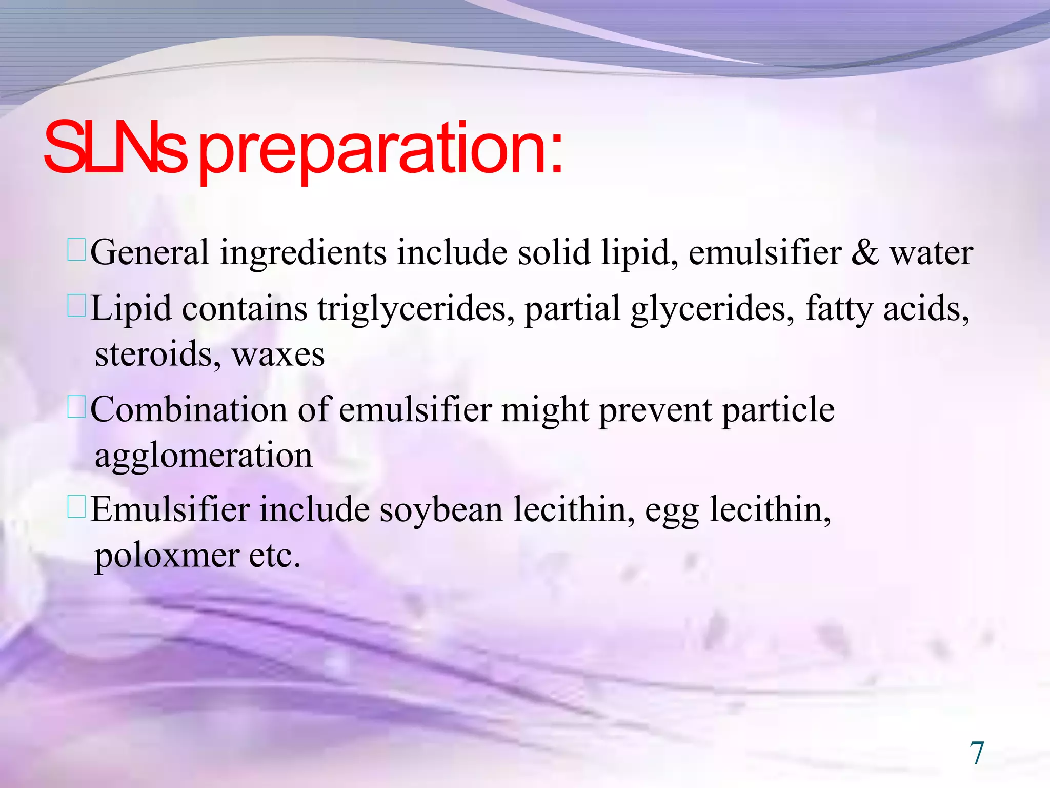 Solidlipidnanoparticle ppt | PPTX