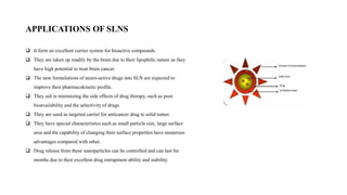 Solid Lipid Nanoparticles Study and Methodology | PDF