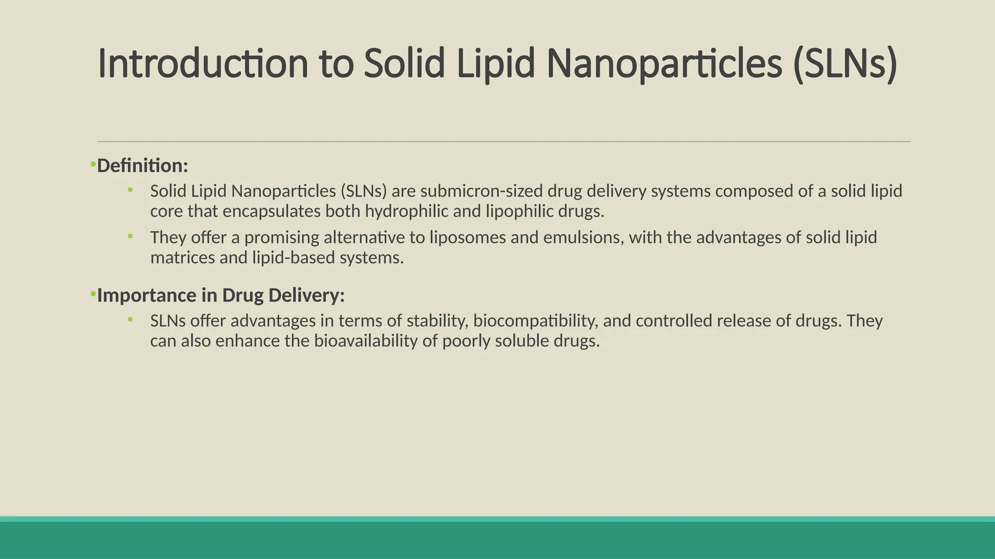 Solid lipid nanoparticles- Formulation aspects.pptx