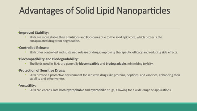 Solid lipid nanoparticles- Formulation aspects.pptx
