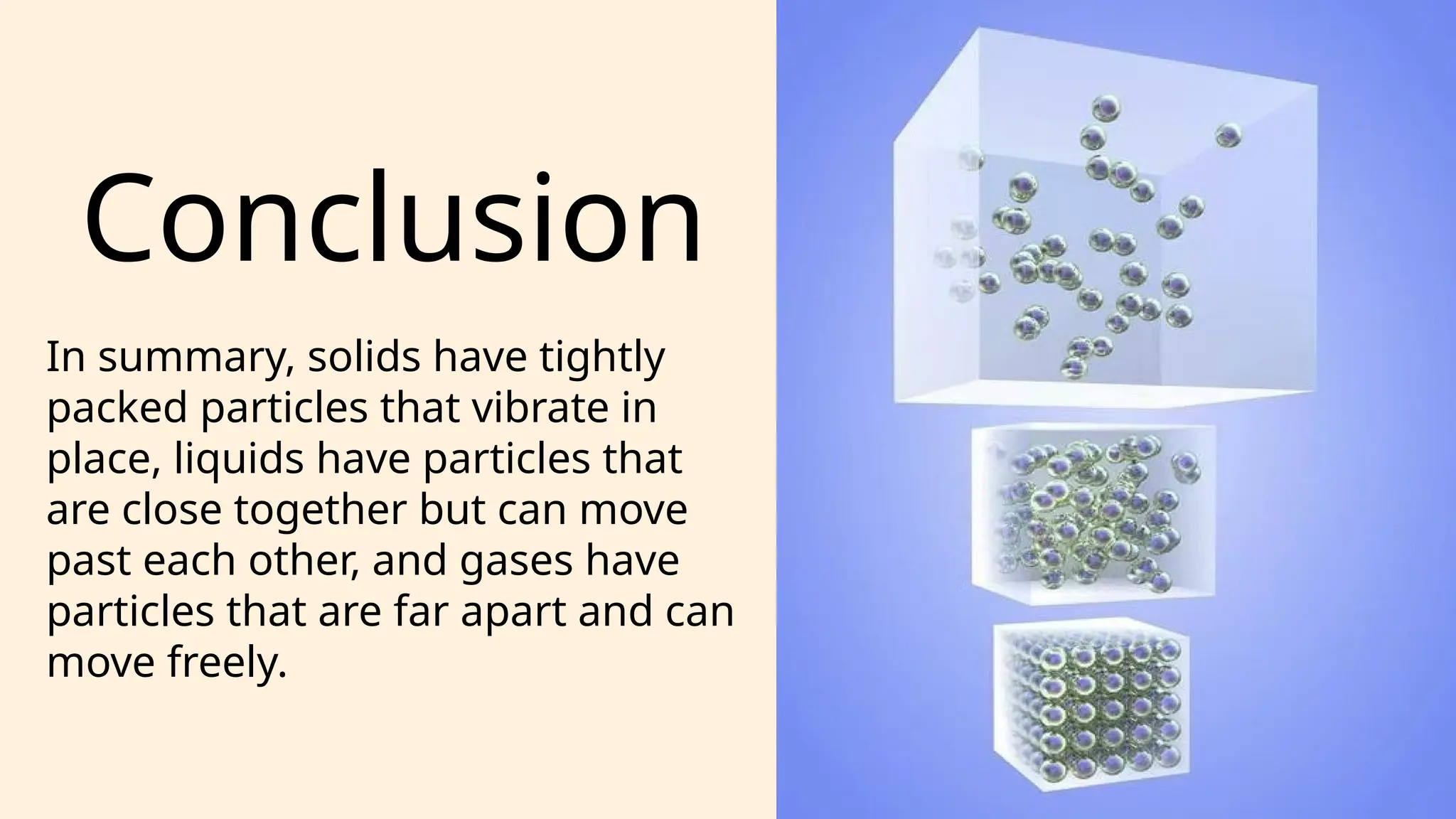 Solid, liquid and gas behavior as state of matters for students grade 7 ...