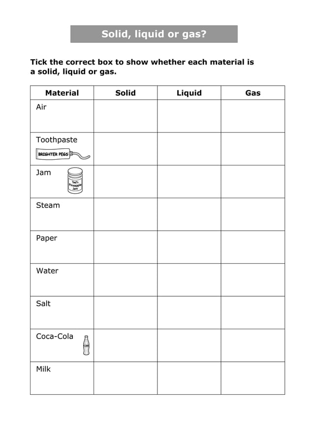 Solid, Liquid & Gas Properties | DOC | Chemistry | Science